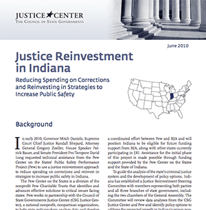 Justice Reinvestment in Indiana: Overview - CSG Justice Center