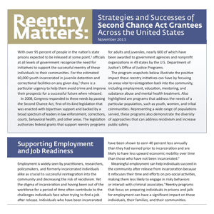 Reentry Matters: Strategies and Successes of Second Chance Act Grantees ...