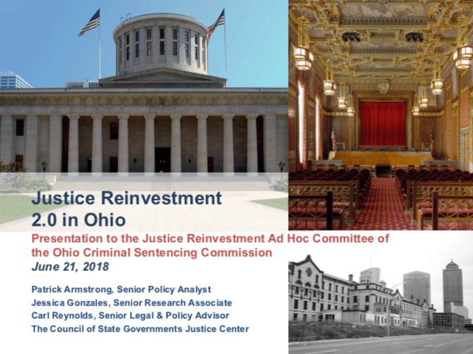 Justice Reinvestment in Ohio: Third Presentation - CSG Justice Center
