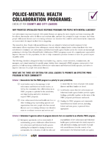 Program Checklists - CSG Justice Center - CSG Justice Center