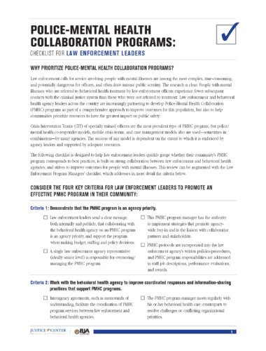 Program Checklists - CSG Justice Center - CSG Justice Center