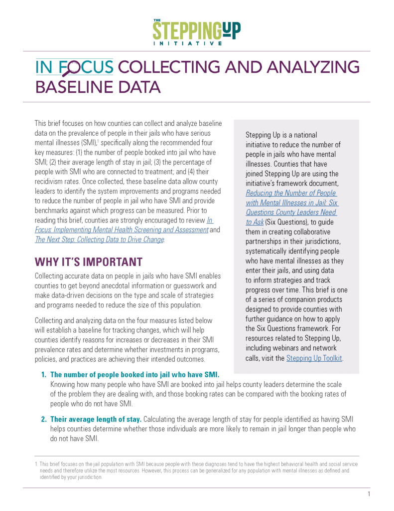 In Focus: Collecting and Analyzing Baseline Data - CSG Justice Center ...