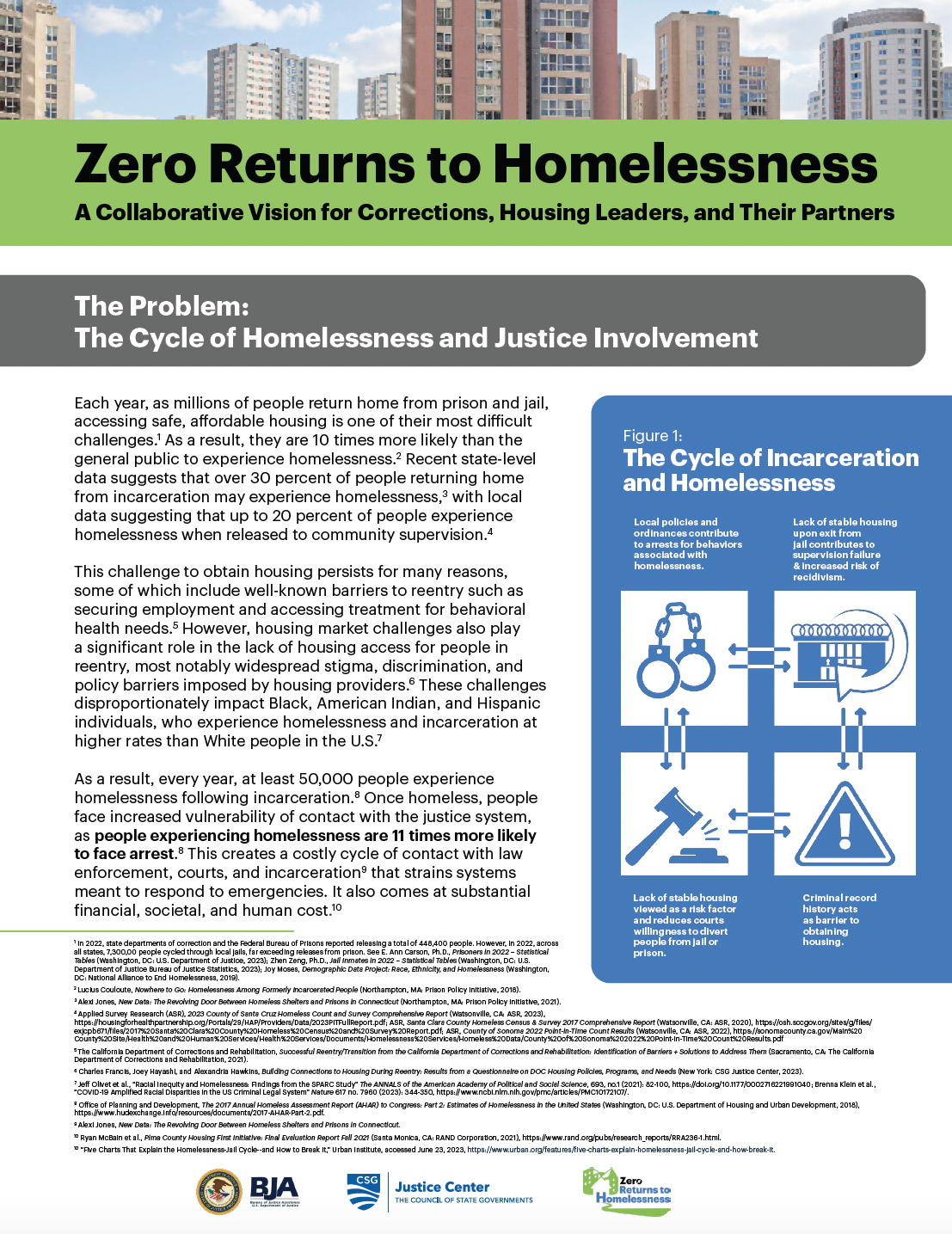 Zero Returns to Homelessness Explainer - CSG Justice Center