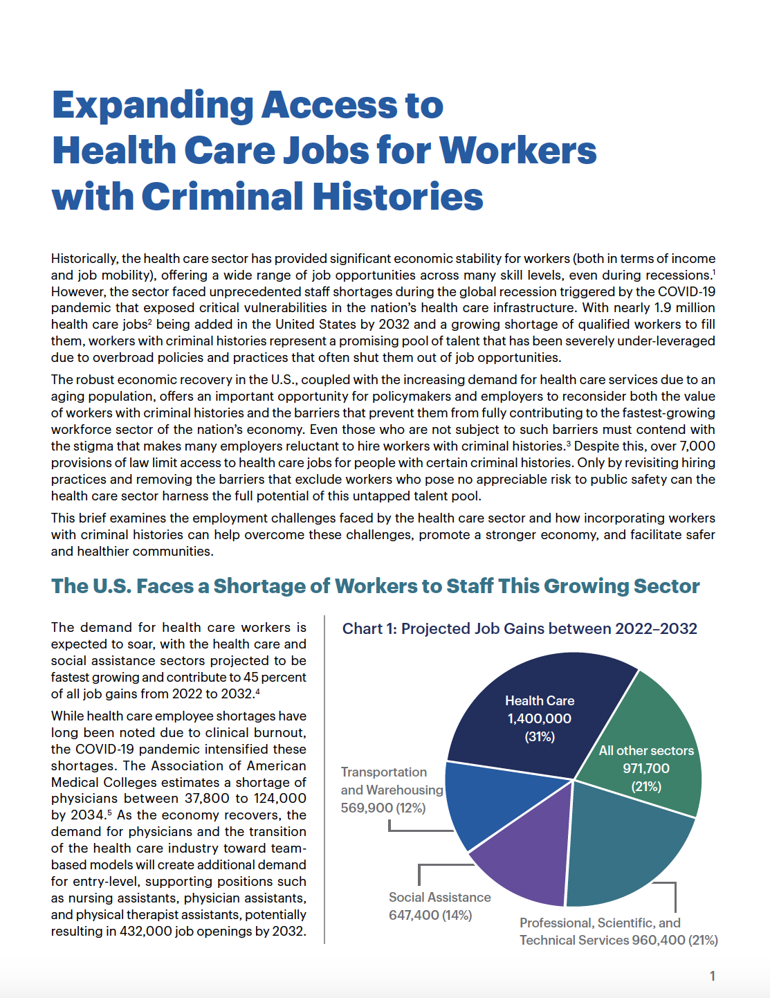 Expanding Access to Health Care Jobs for Workers with Criminal ...